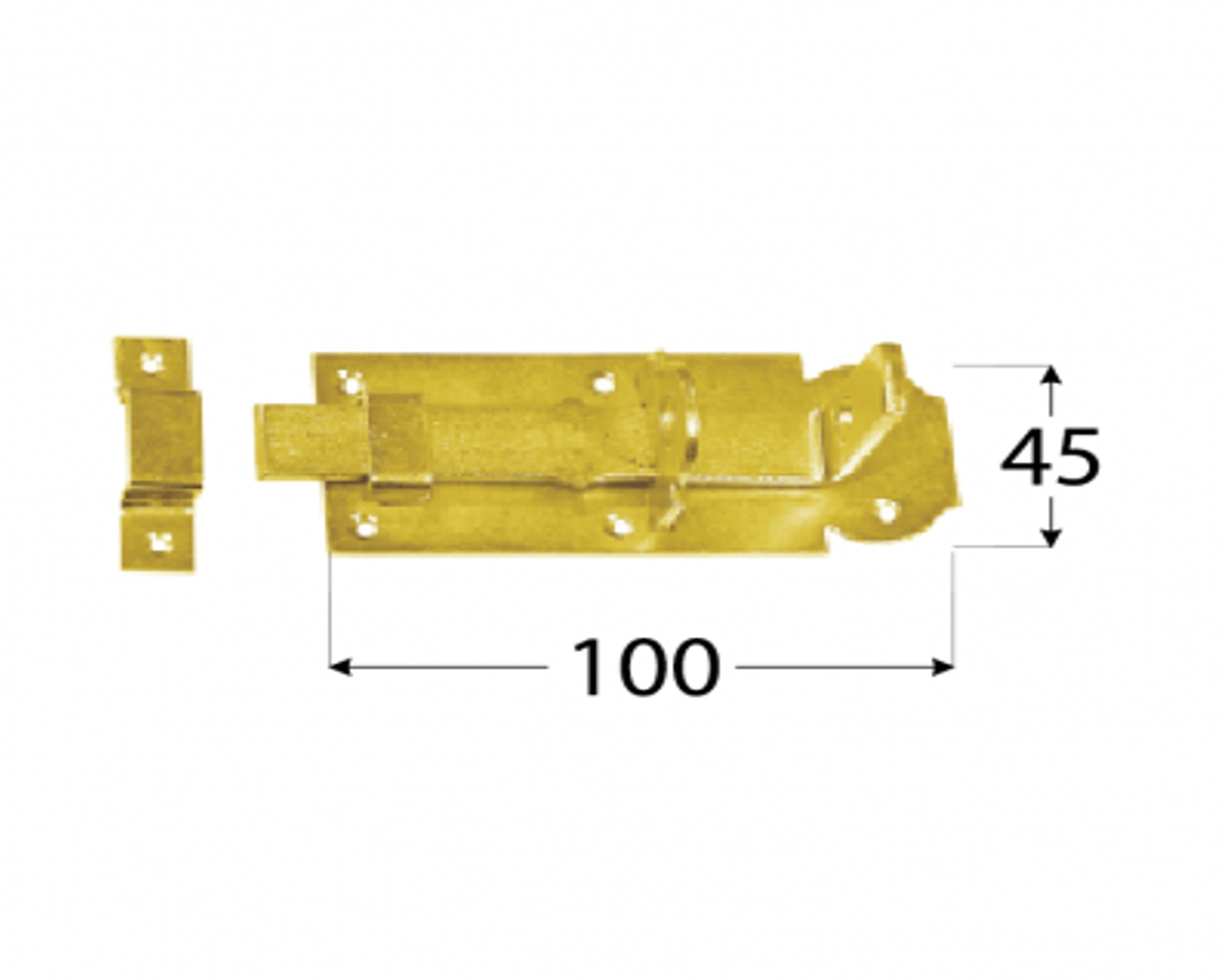 Zasuwa zasuwka z ryglem prostym 100x45x5,0 dmx 66000152 | Agromex